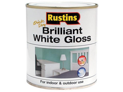 Rustins Brilliant White Gloss Paint 1L