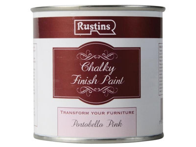 Rustins Chalky Finish Paint Portobello - Pink 250ml