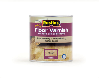 Rustins Floor Varnish Satin - Clear 1ltr | DIY at B&Q