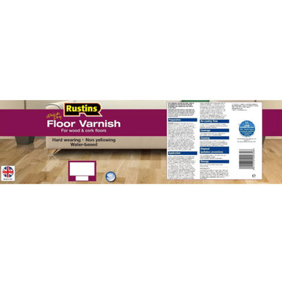 Rustins Floor Varnish Satin - Clear 1ltr