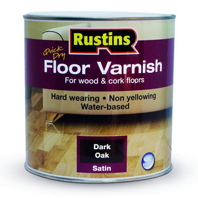 Rustins Floor Varnish Satin - Dark Oak 2.5ltr | DIY at B&Q
