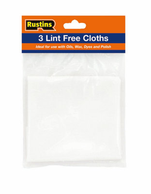 Rustins Lint Free Cloths - 3 in a pack | DIY at B&Q
