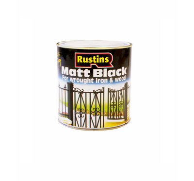 Buy Rustins Quick-Dry Matt Paint - Black 500ml at B&Q