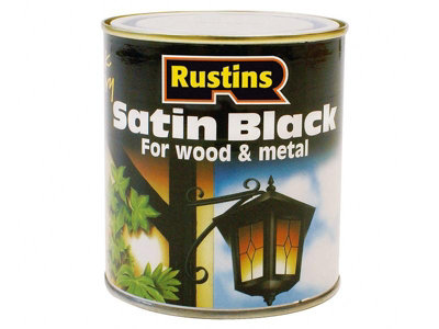 Rustins Quick-Dry Paint Satin - Black 2.5ltr