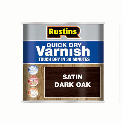 Rustins Quick Dry Varnish - Dark Oak 250ml | DIY at B&Q