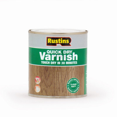 Rustins Quick Dry Varnish Matt - Clear 500ml | DIY at B&Q