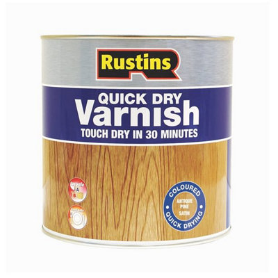 Rustins Quick Dry Varnish - Oak 1ltr | DIY at B&Q
