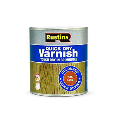 Rustins Quick Dry Varnish - Teak 1ltr | DIY at B&Q