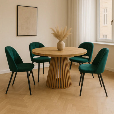 Ruston Extending Dining Table Scandinavian Style - Gold Craft Oak