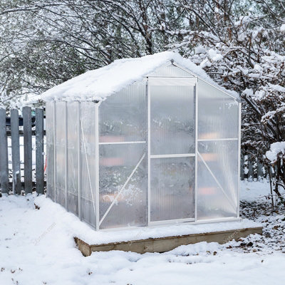 Rustproof Aluminium Framed Polycarbonate Garden Plants Grow House Large ...