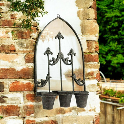 Rusty Wall Mirror With Triple