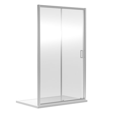 Ruwa 6mm Toughened Safety Glass Reversible Sliding Shower Door 1200mm