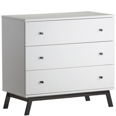 RV Lark Urban 3DRW Dresser wTopper WhiteGrey