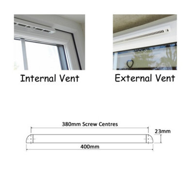 RW Simon Ltd Window Trickle Vent White - 400mm