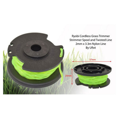 Ryobi 36v Cordless Grass Strimmer Trimmer Spool and Twisted Line 2mm x ...