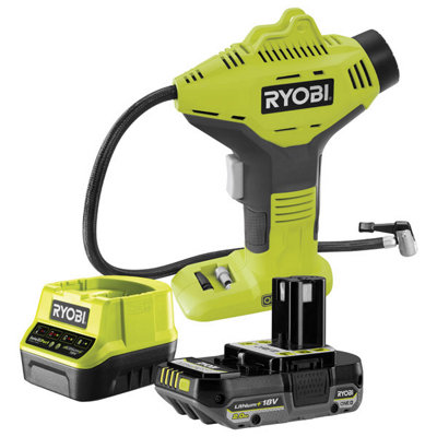 Buy Ryobi ONE+ High Pressure Inflator 18V R18PI-120 2.0Ah Kit | DIY at B&Q