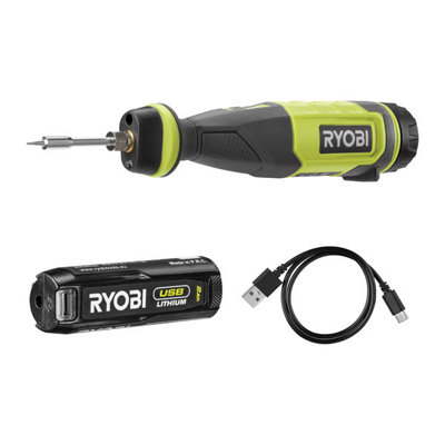 Ryobi USB Lithium Soldering Pen Kit (1 x 2.0Ah) 4V - RSI4-120G | DIY at B&Q