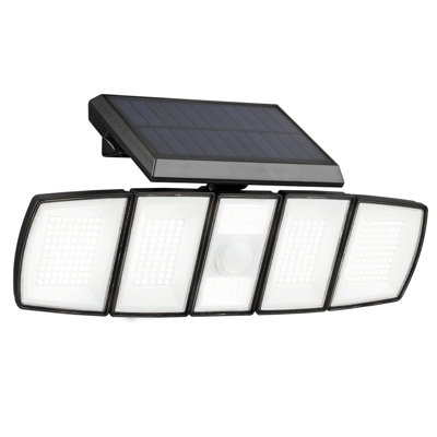 RYORI 300 LED Solar Security Light - 3 Lamp Heads, 7000K Brightness ...
