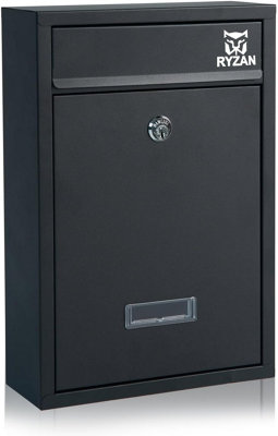 RYZAN Wall Mounted Mailbox Steel Post Box Modern Delivery Letterbox For ...
