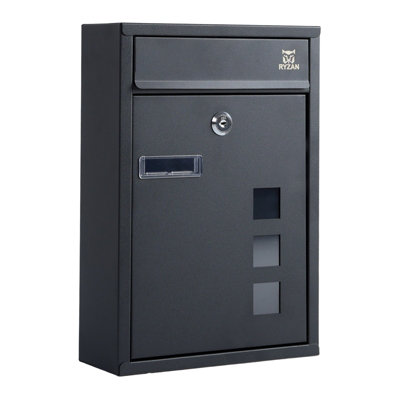 Ryzan Weatherproof Lockable Mailbox with Viewing Panels Secure Outdoor ...