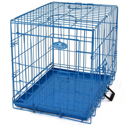 S 24inch Foldable Blue Dog Cage