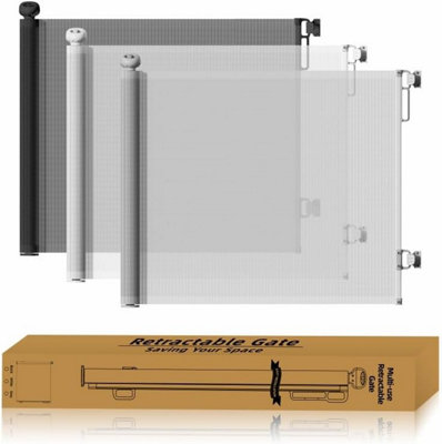 S&D, Retractable Baby Gate 87cm x 130 cm Stair Safety Gate Roll for ...