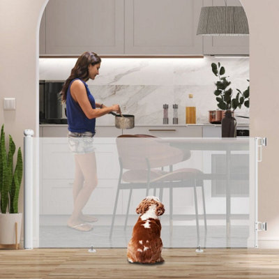 S&D Retractable Baby Gate, Extra Wide up to 250cm, Foldable Stair ...