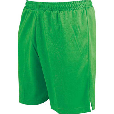 S - GREEN Adult Soft Touch Elasticated Training Shorts Bottoms ...