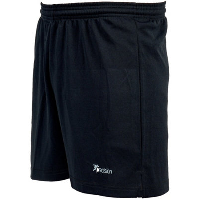 S JUNIOR Elastic Lightweight Football Gym Training Shorts - Plain BLACK ...