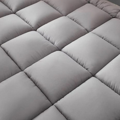 S SIZE Luxury Grey Mattress Topper 10cm Deep - Single Bed ...