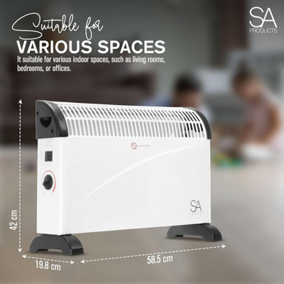 SA Products 2000W Convector Heater - Electric Radiator 3 Settings ...