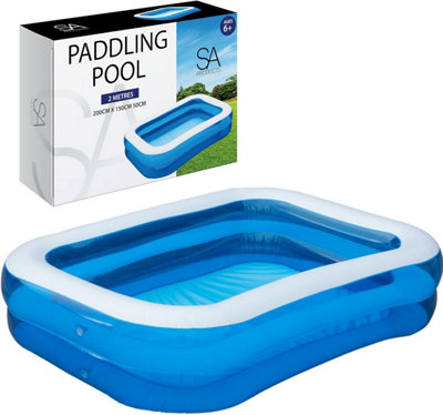 SA Products 2M Paddling Pool - Inflatable Swimming Pool with Self ...