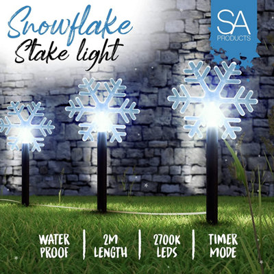SA Products 5-Piece Star Stake Light with Timer - LED Christmas ...