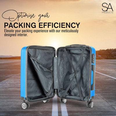 SA Products Cabin Suitcase - 34L Carry On Suitcase, Cabin Bag 55x40x20 ...