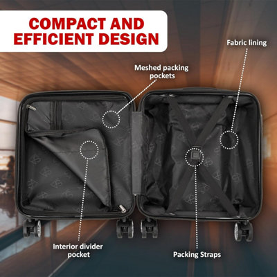SA Products Cabin Suitcase, Carry on Suitcase, Easy Jet 45x36x20 Cabin ...