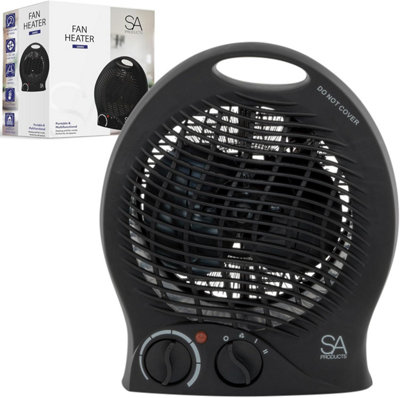 SA Products Fan Heater, Electric Heater, Portable Heater with 2 Heat ...