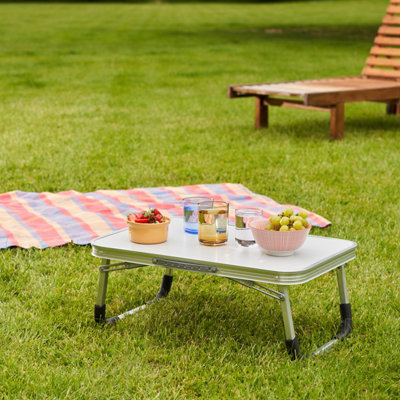 SA Products Folding Camping Table 2ft Lightweight Strong Aluminium Frame