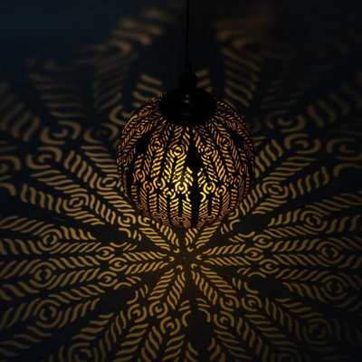 SA Products Hanging Round Hollow Lantern - Solar-Powered Lights for ...