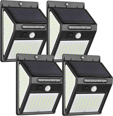 SA Products Pack Of 4 - 140 LED Solar Garden Lights with Motion Sensors
