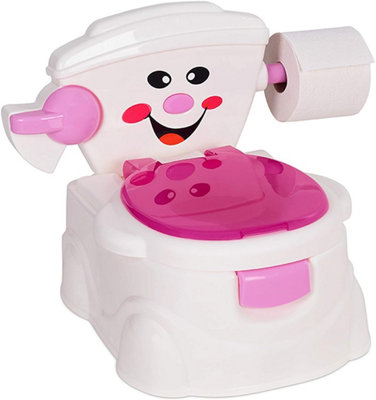 SA Products Pink Kids Potty Training Toilet Seat with Splash Guard ...