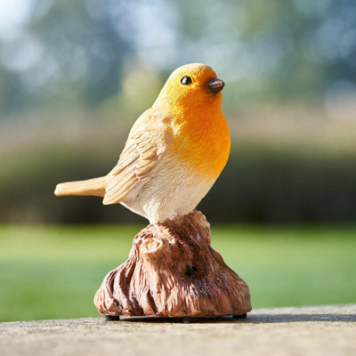 SA Products Singing Robin Ornament - Realistic Robin Garden Ornament on ...