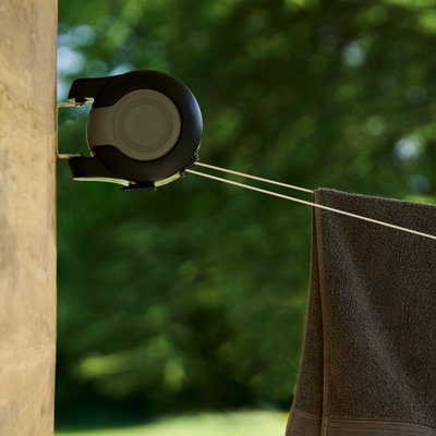 SA Products Wall Mounted Twin Cable Retractable Washing Line