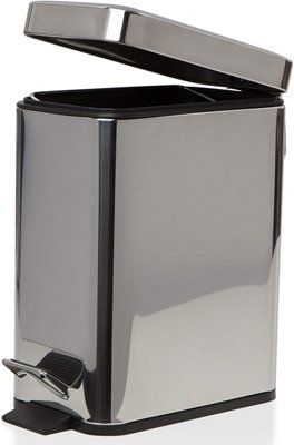 Sabichi Stainless Steel Bin - 5L Slim Kitchen Bin - Removable Inner ...