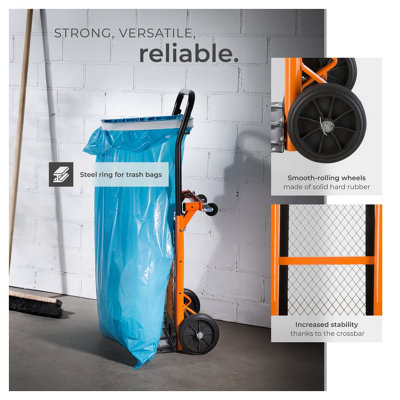 Sack Barrow - 2 in 1 hand truck, 80 kg load capacity - orange