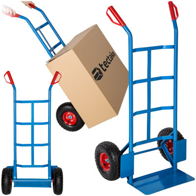 Sack Barrow - heavy-duty, 200 kg load capacity, steel frame - blue