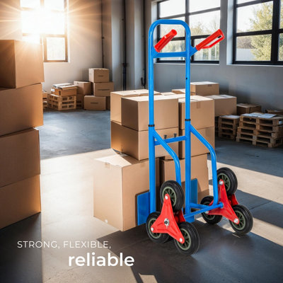 Sack Barrow - stair climber, loading shelf capacity of 100 kg - blue