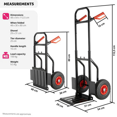 Sack barrow up to 100kg - black