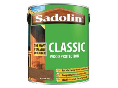Sadolin Classic Wood Protection in African Walnut - 5 Litre Premium Finish