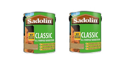 Sadolin Classic Wood Protection Light Oak 2.5L Pack of 2