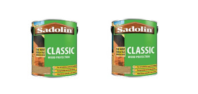 Sadolin Classic Wood Protection Light Oak 5L Pack of 2